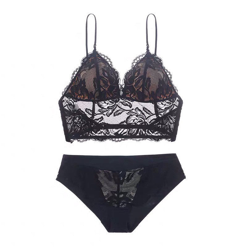 Anmajy French Bralette Set - Chic and Comfortable Underwear